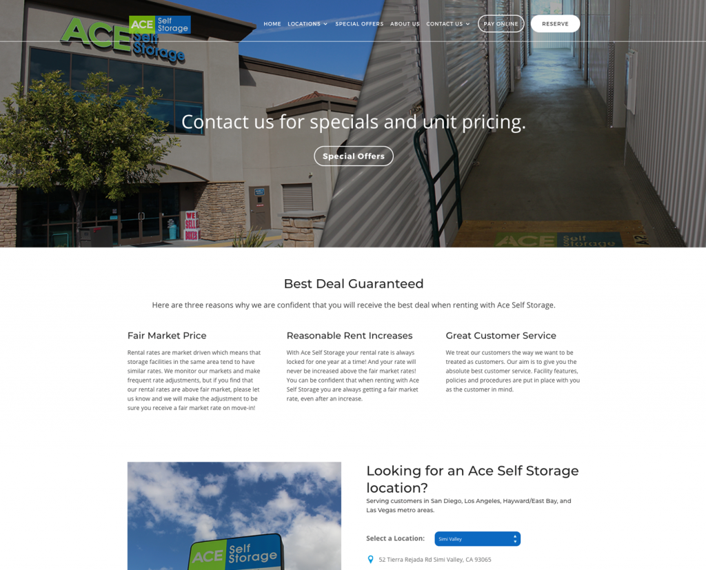 Self Storage Website Design and SEO Services in Tampa